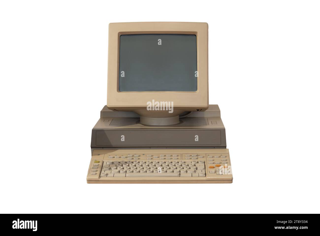 Workplace computer empty screen Cut Out Stock Images & Pictures - Alamy