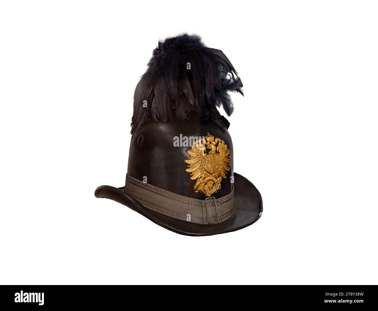 vintage Prussian postman hat isolated on white background Stock Photo ...