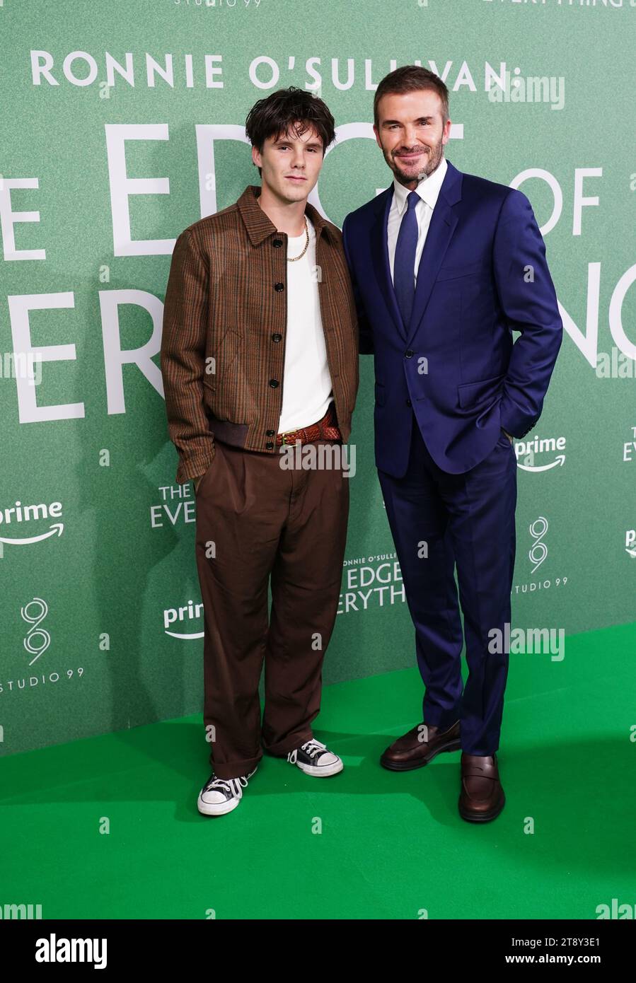 David and Cruz Beckham attending the premiere of Ronnie O'Sullivan: The ...