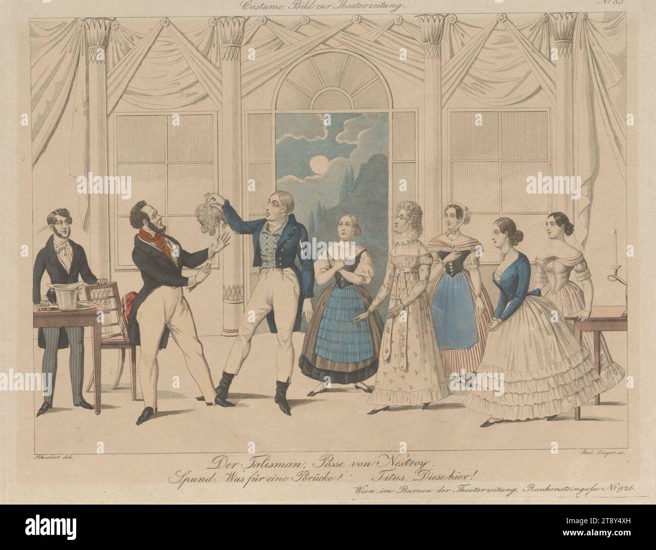 The Talisman'. Posse by Nestroy; Carl Carl as a bung, Johann Nestroy as ...