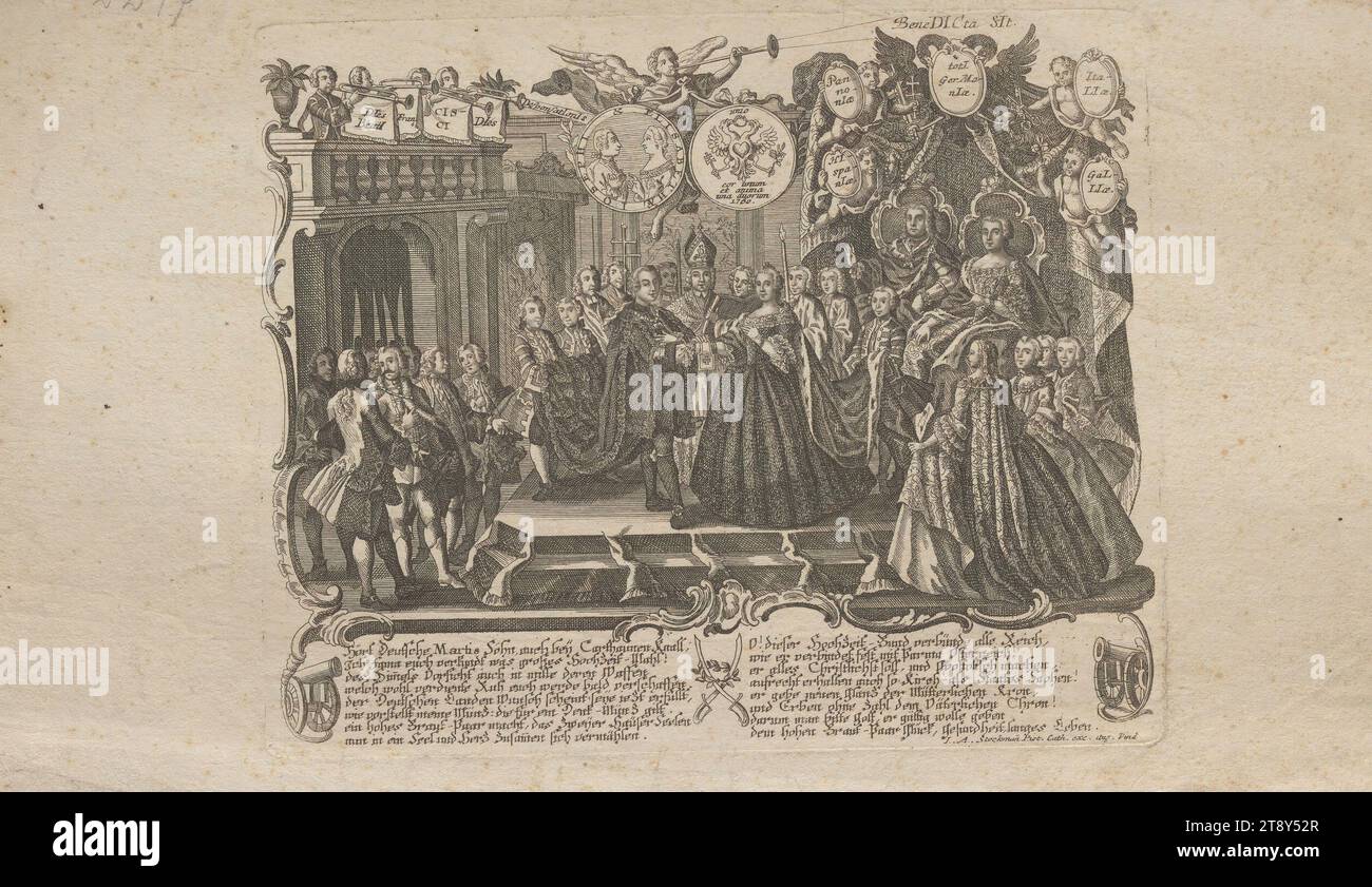 Commemorative sheet of the marriage of Joseph II with Maria Isabella of ...