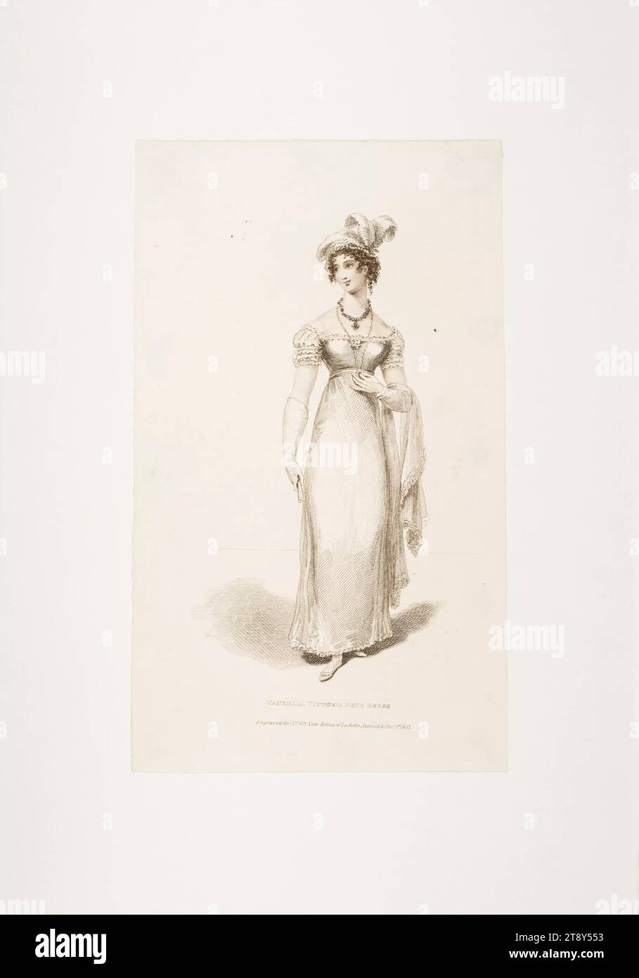 Fashion image: One figure, Vittoria Fete Dress, Unknown, 1813, paper ...
