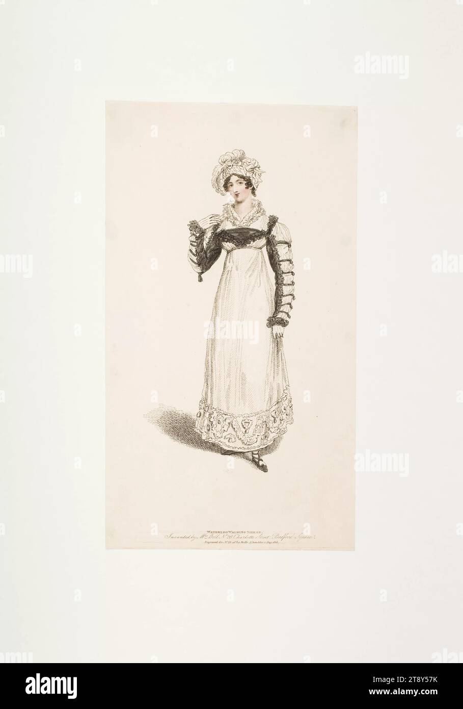 Fashion image: A figure, dress for going out, Unknown, 1815, paper ...