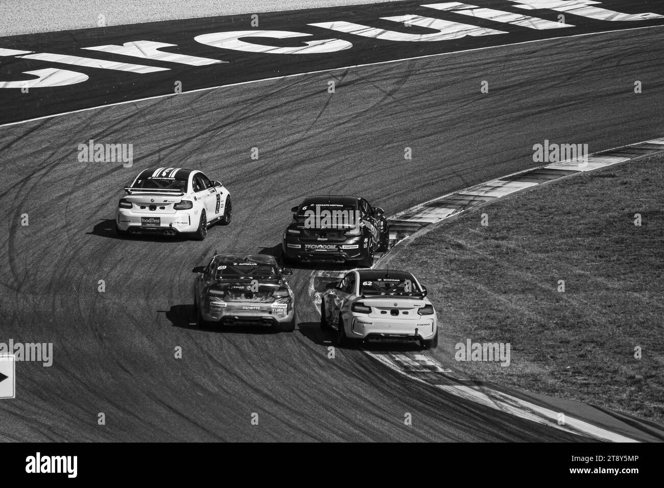 Touring car track crash Black and White Stock Photos & Images - Alamy