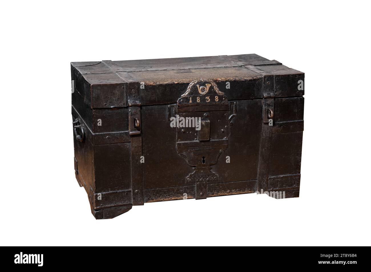 vintage wooden chest for transporting postal parcels and letters ...