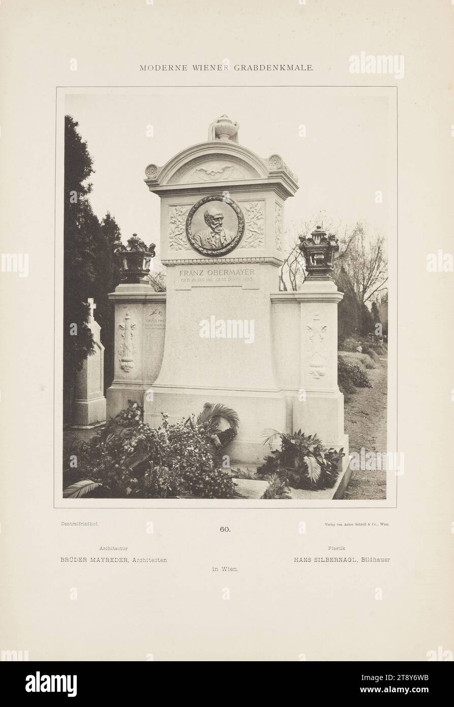 Zentralfriedhof, grave monument Franz Obermayer, architects brothers Mayreder, sculptor Hans ...