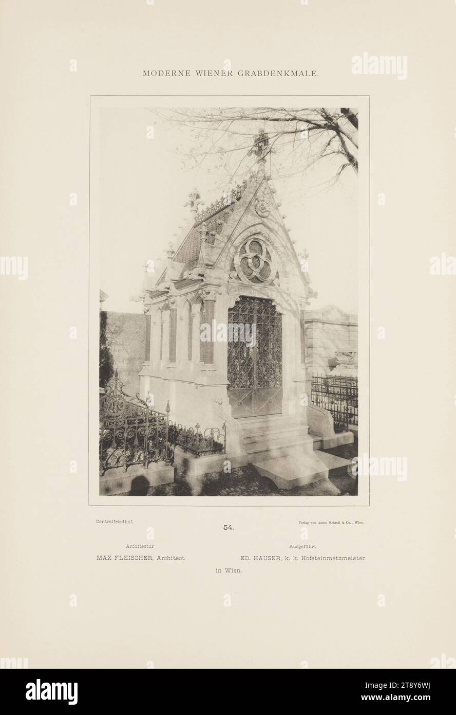 Zentralfriedhof, family tomb Eisler, architect Max Fleischer, execution ...