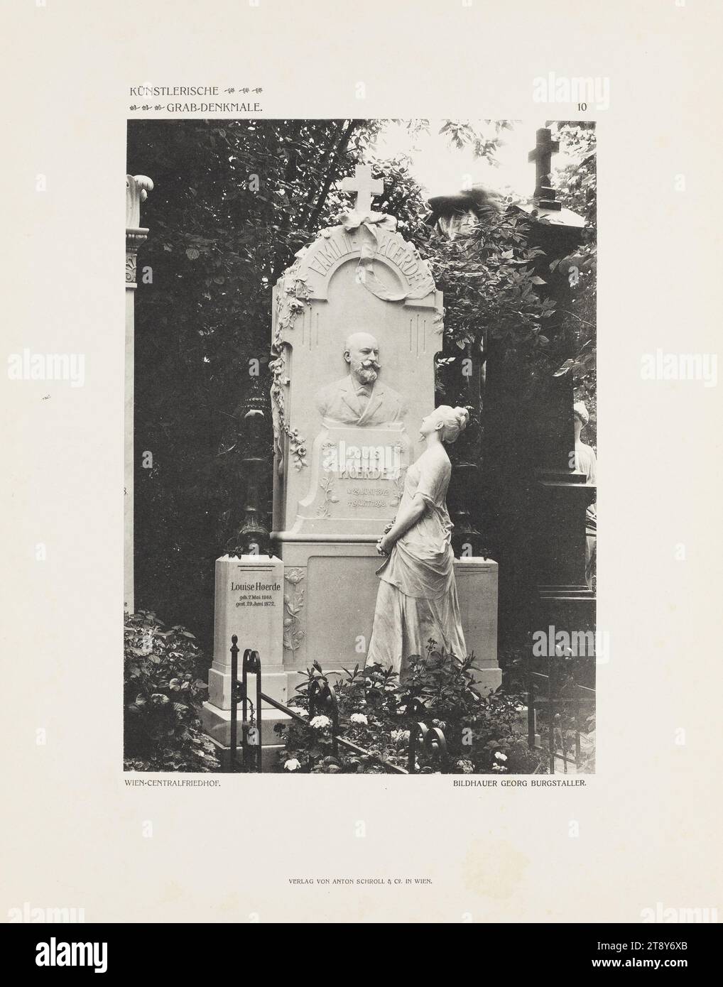 Central cemetery, grave monument family Hoerde, sculptor Georg Burgstaller (sheet no. 10 from ...