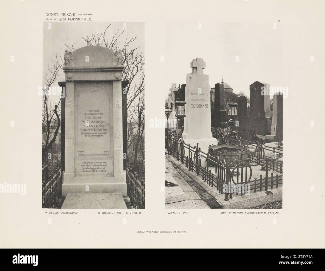 Zentralfriedhof, grave monument Robert Schlesinger, sculptors Haberl ...
