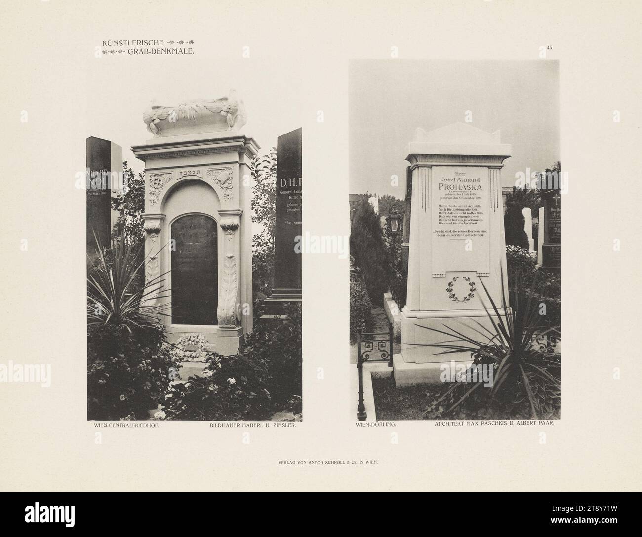 Central Cemetery, grave monument Grossmann family, sculptors Haberl ...
