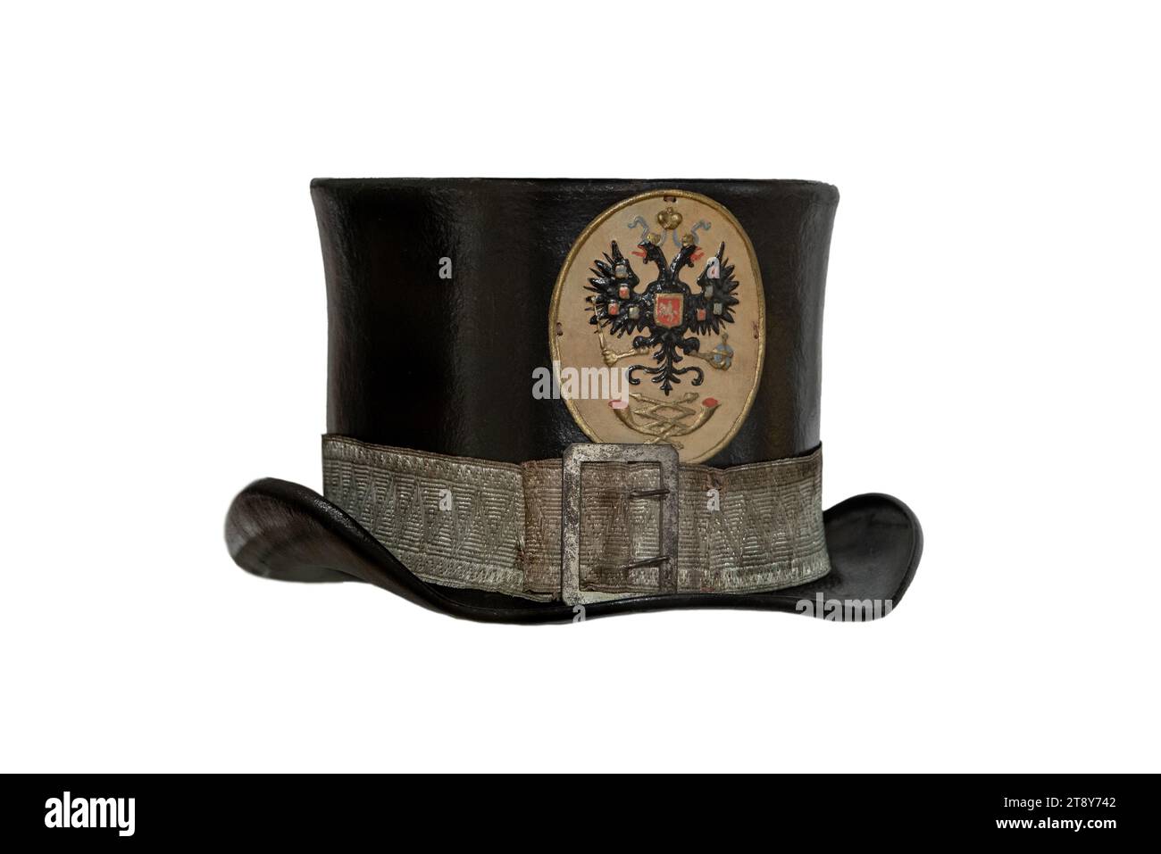 vintage 19th century postman hat isolated on white background Stock ...