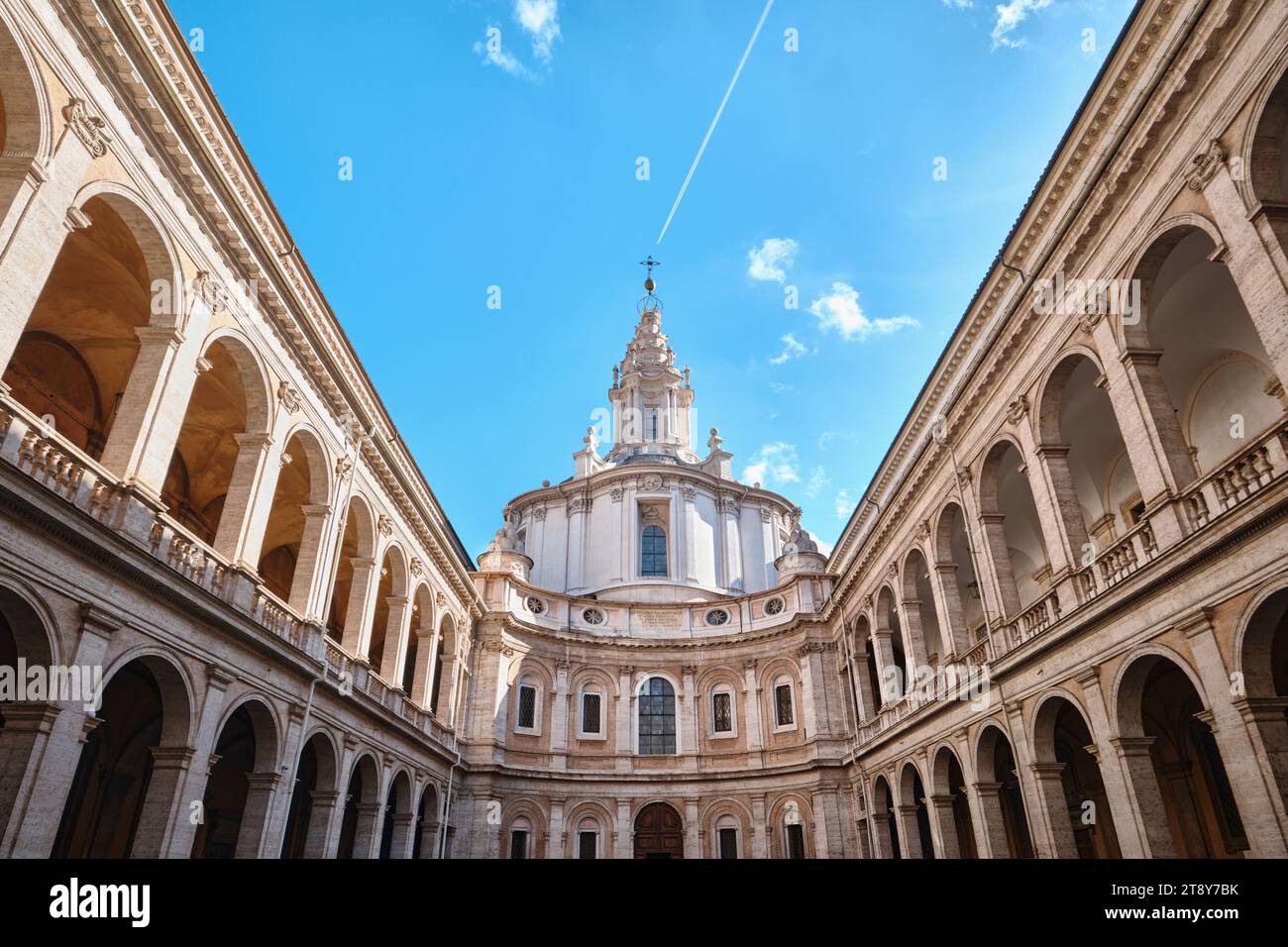 Rome, Italy - November 4 2023: Church of Saint Ivo at La Sapienza (Sant ...