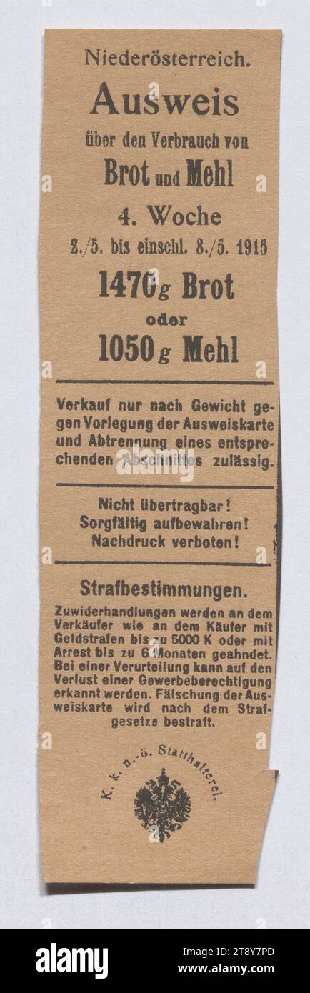 Food ration card for bread hi-res stock photography and images - Alamy