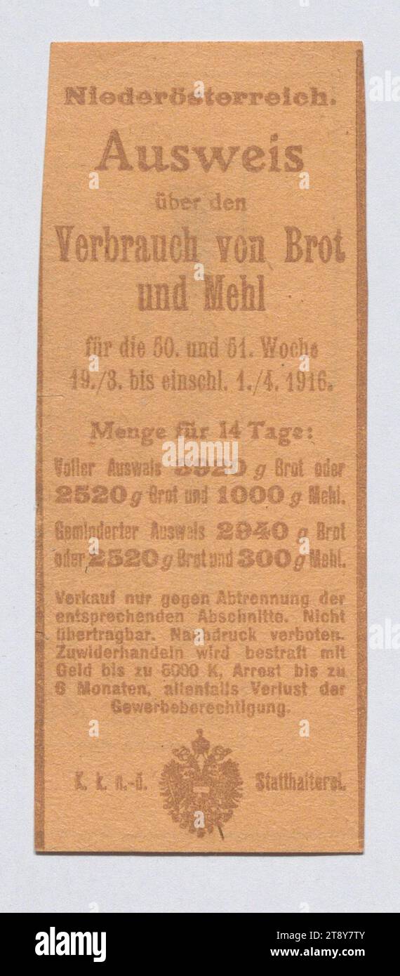 Food ration card hi-res stock photography and images - Alamy