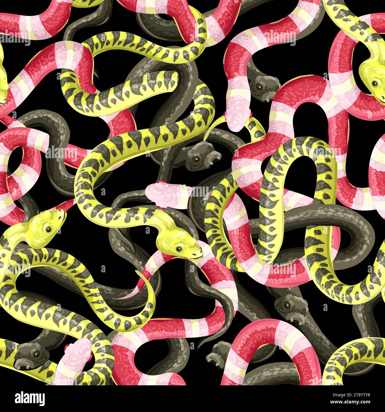 Seamless pattern with snakes. Vector Stock Vector Image & Art - Alamy