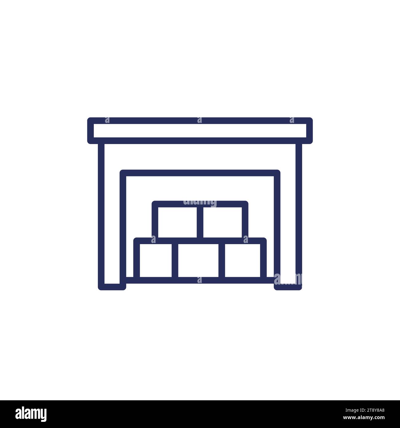 White full warehouse icon isolated Stock Vector Images - Alamy