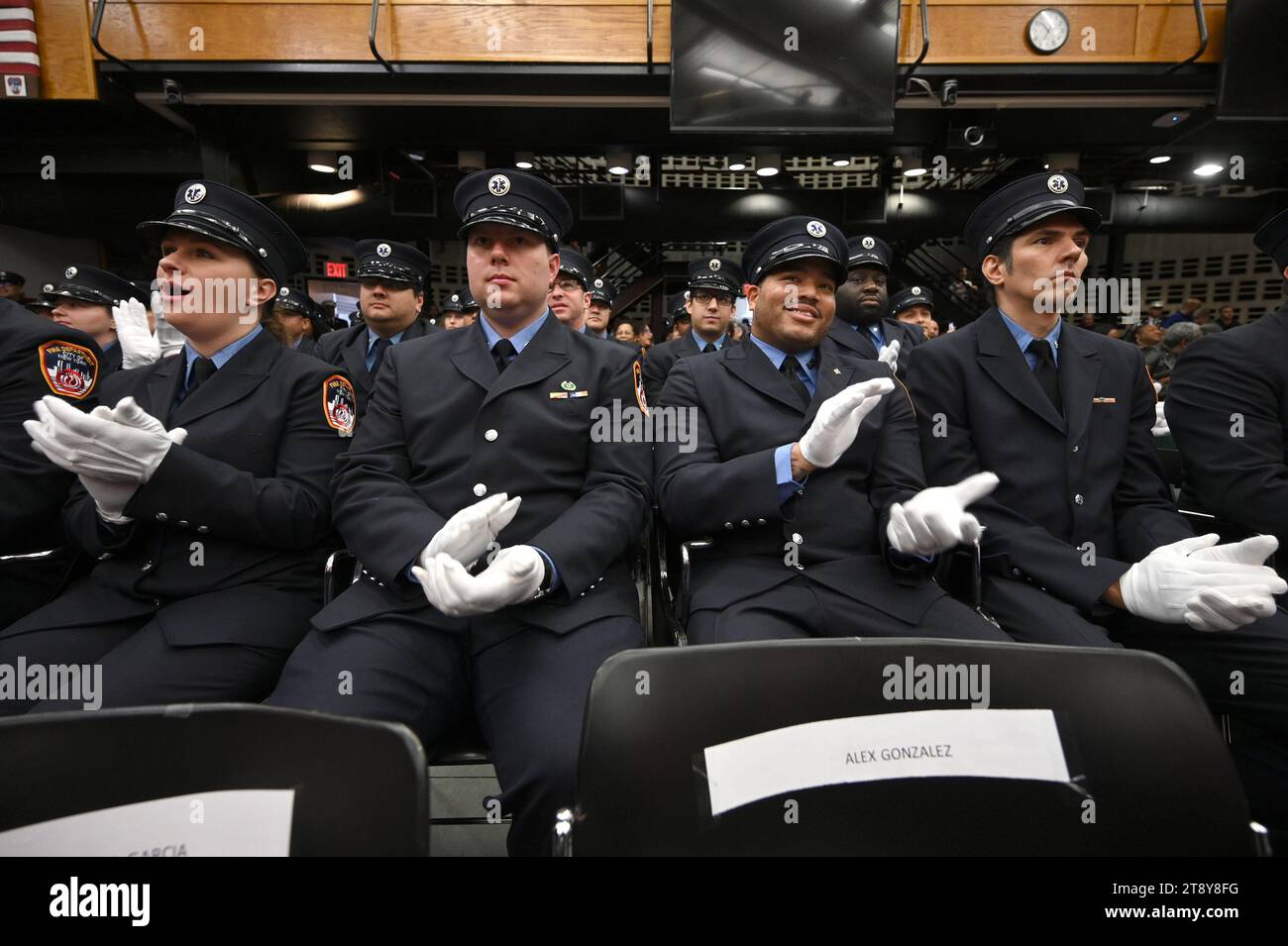 New York, USA. 21st Nov, 2023. Graduating members of the FDNY ...