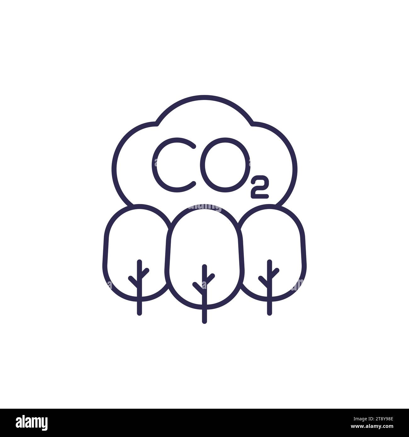 co2, carbon offset line icon Stock Vector Image & Art - Alamy