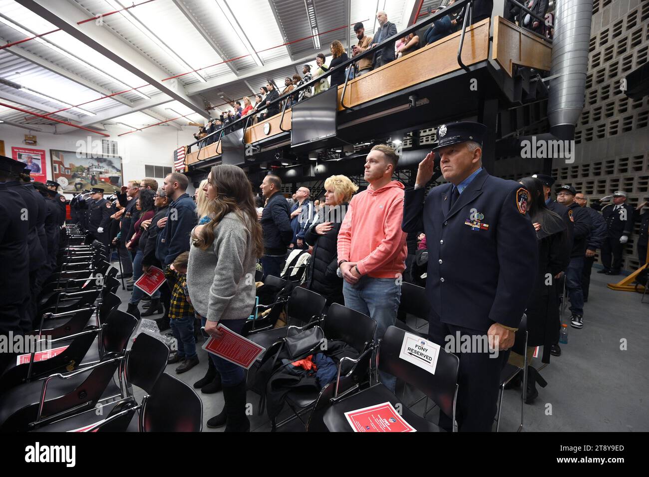 New York, USA. 21st Nov, 2023. Friends and family attend the FDNY ...