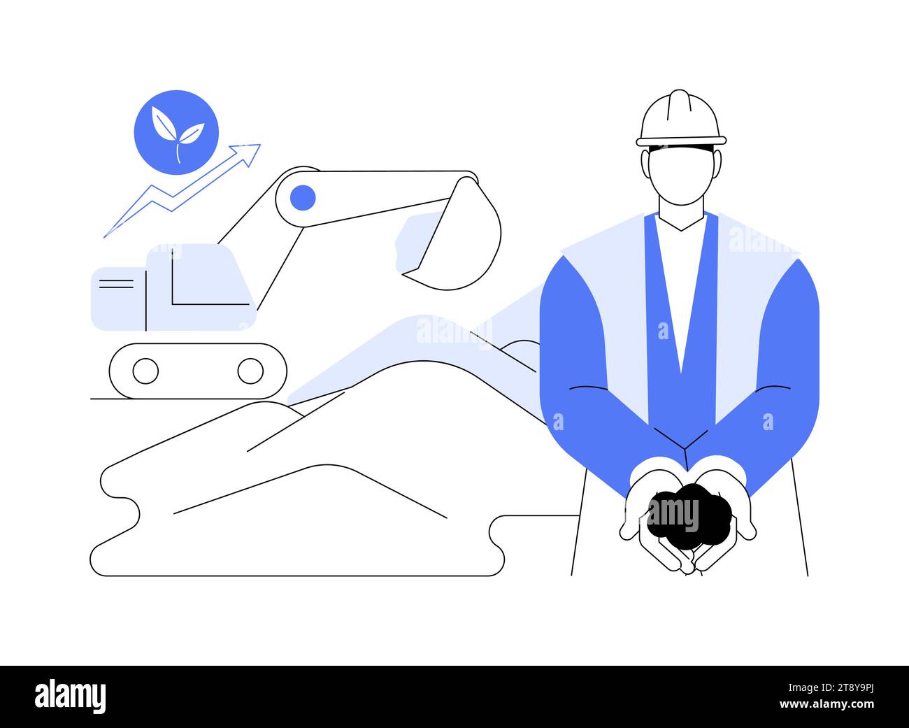 Organic fertilizer production abstract concept vector illustration ...