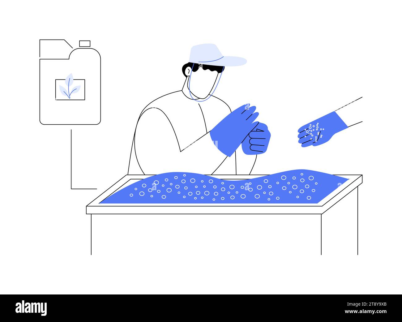 Chemical fertilizer production abstract concept vector illustration ...