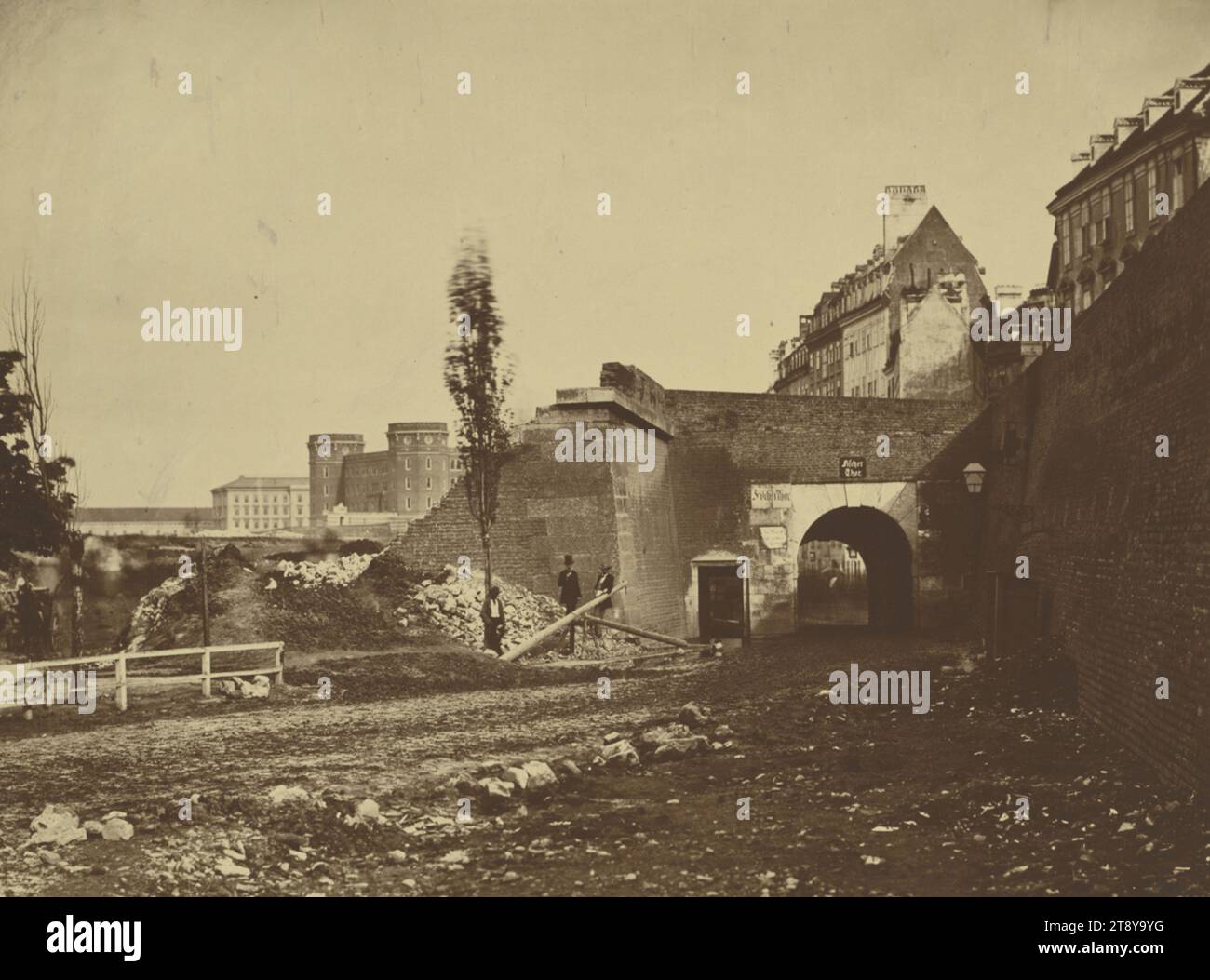 City fortification: Fischertor from outside, k. k. Hof- und ...