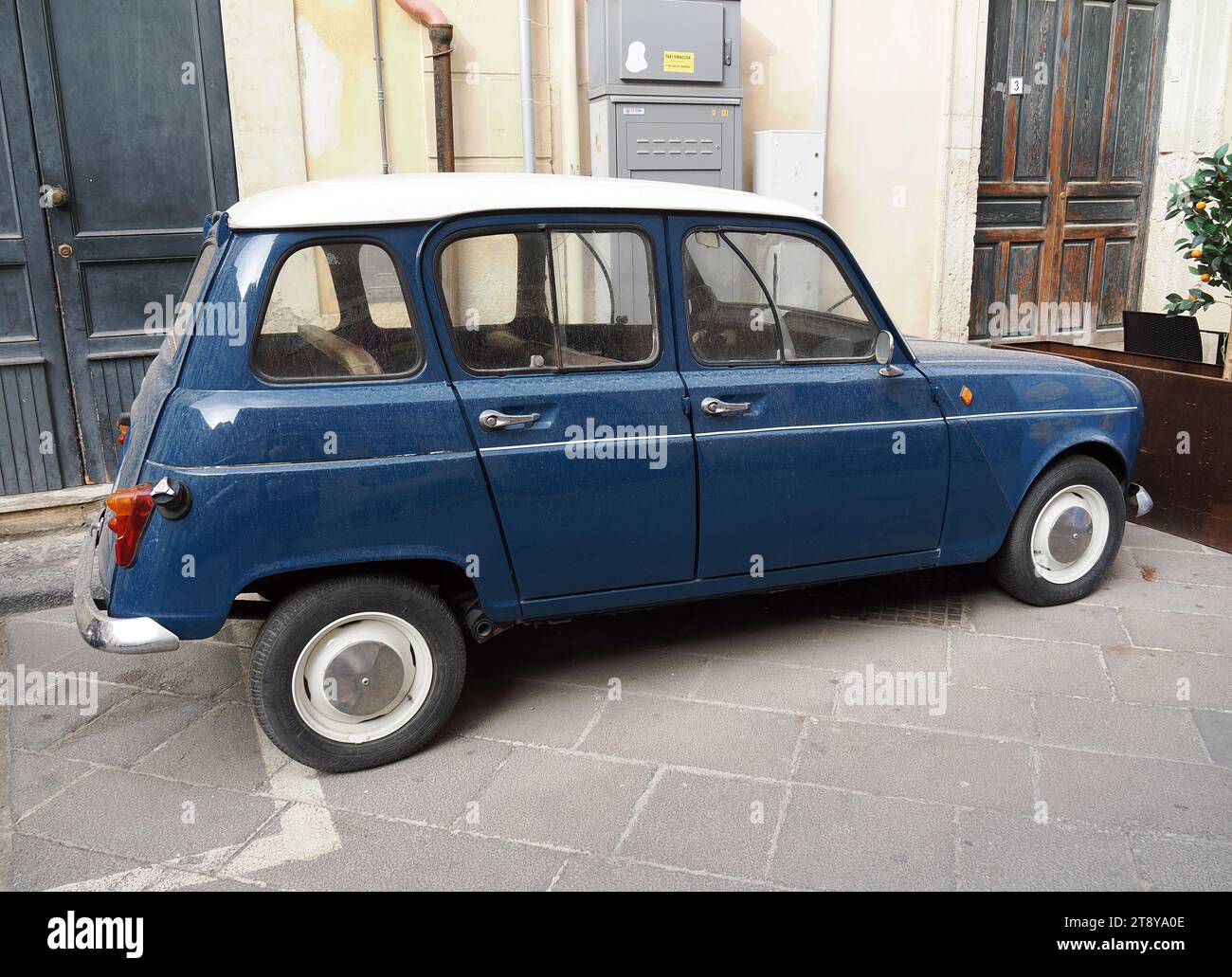 Renault 4 car, small economy family car from French, Ortigia, Ortygia ...