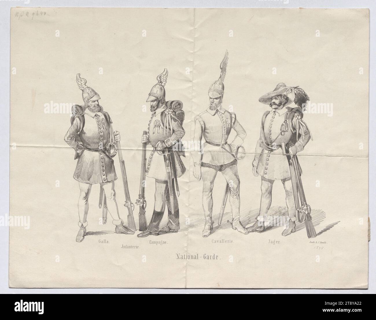 Uniform designs for the National Guard 1848 (not executed), Peter ...