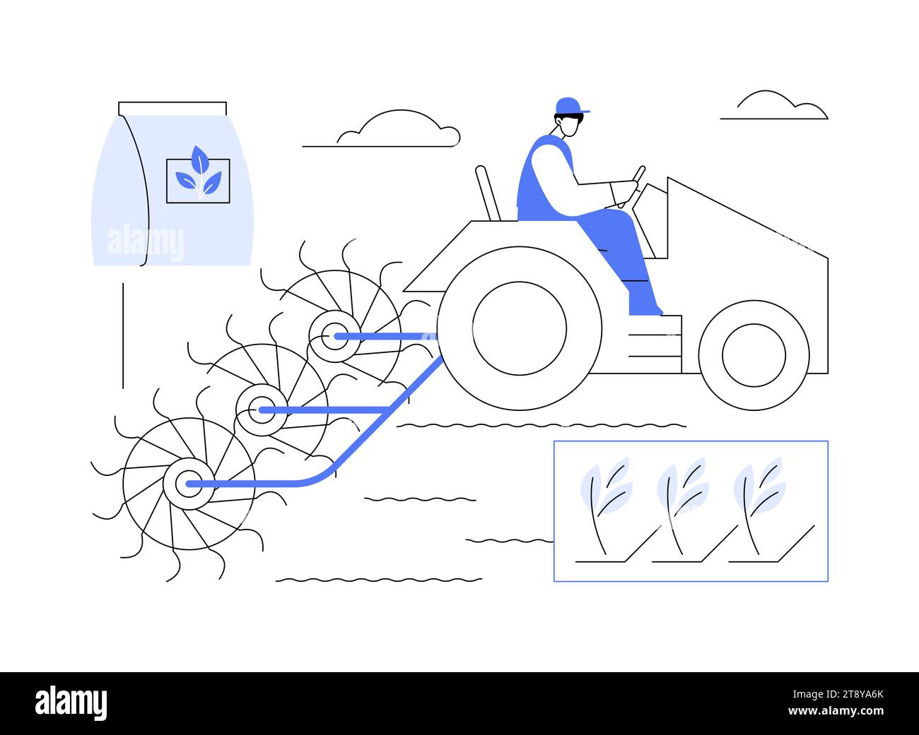 Sowing seeds abstract concept vector illustration Stock Vector Image ...