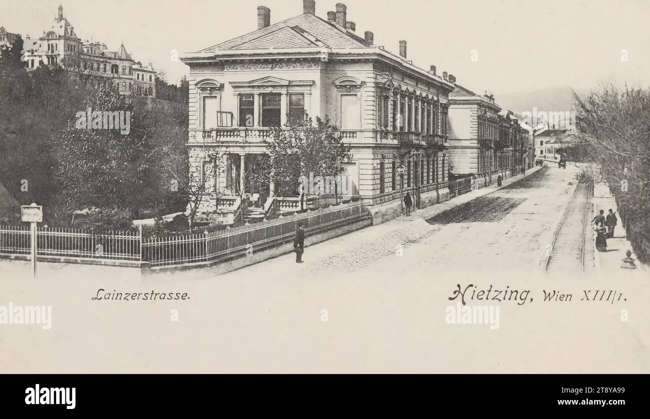 13th, Lainzer Straße - general, picture postcard, Carl (Karl) Ledermann ...