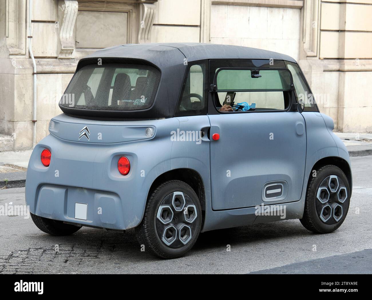 Citroën Ami electric microcar, Ortigia, Ortygia, Siracusa, Syracuse ...