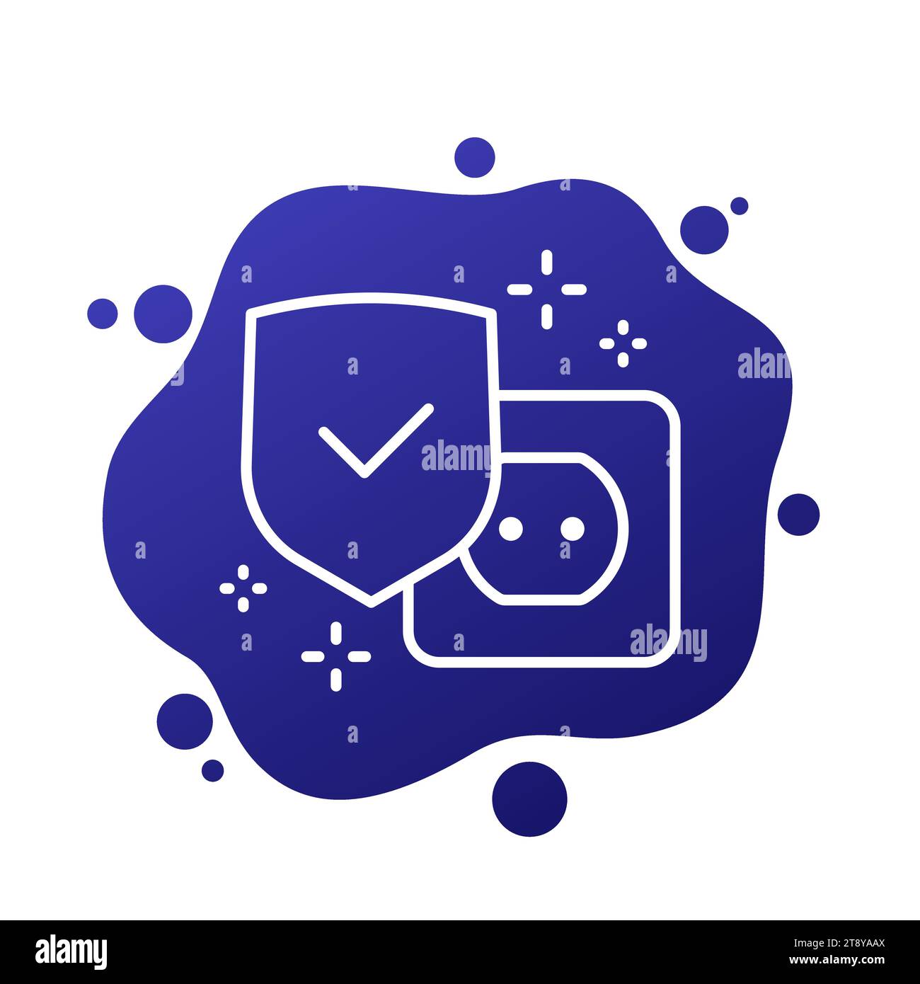 Surge Protection Line Icon Vector Stock Vector Image And Art Alamy