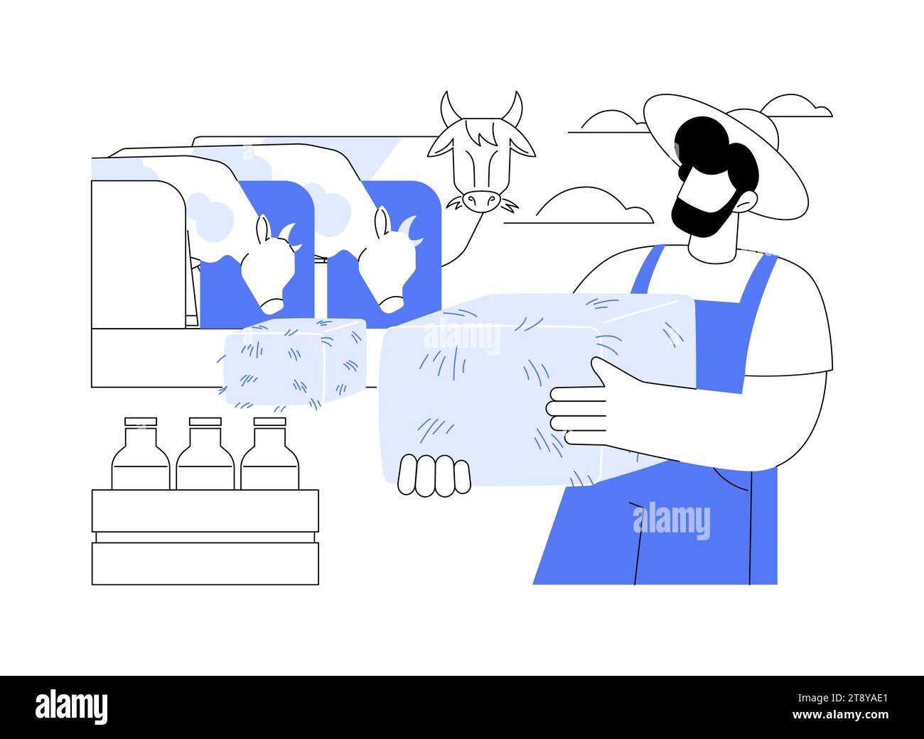 Handling milk cows abstract concept vector illustration Stock Vector ... Handling milk cows abstract concept vector illustration Stock Vector ...