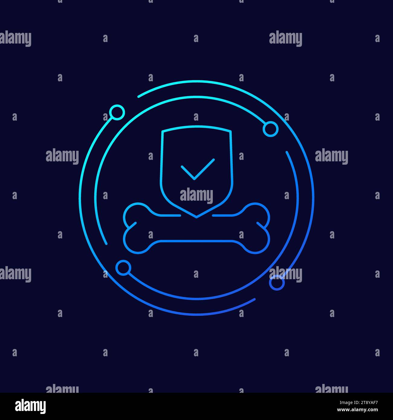 bone protection icon, linear design Stock Vector Image & Art - Alamy