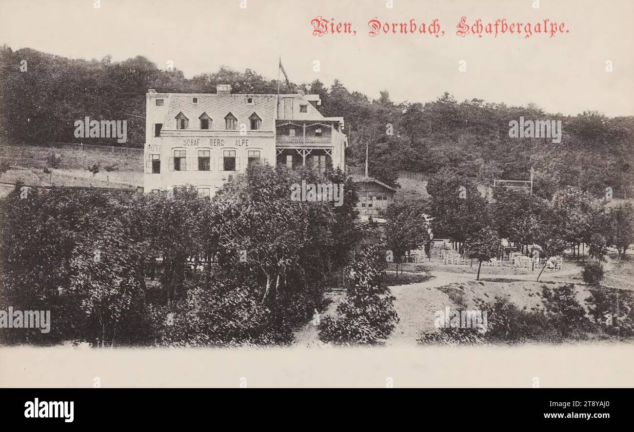 17th, Dornbach - Schafbergalpe, picture postcard, Max Jaffé (1845-1939 ...