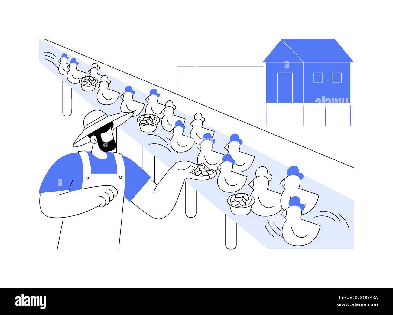 Poultry breeding abstract concept vector illustration Stock Vector ...