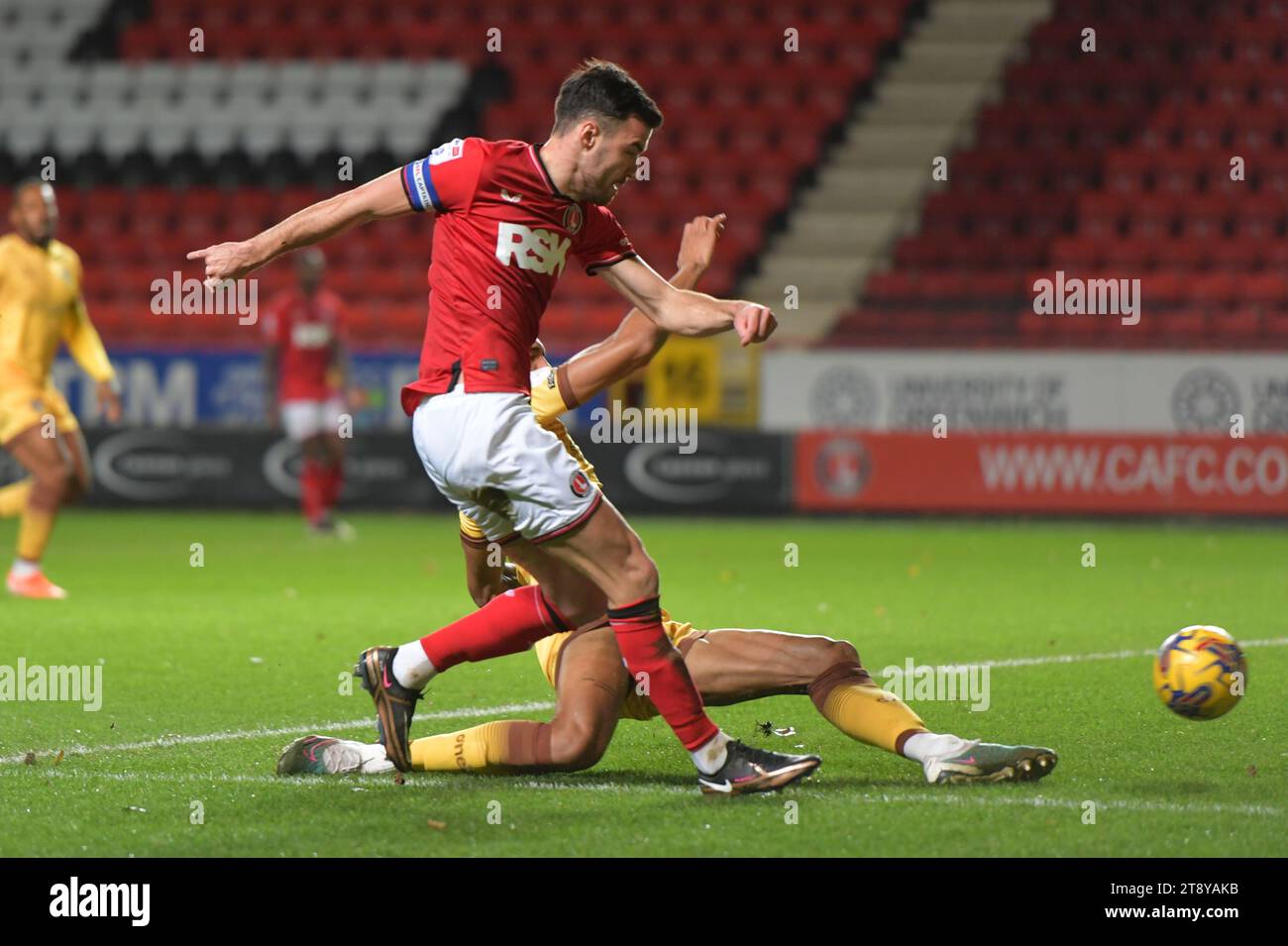 London, England. 21st Nov 2023. Scott Fraser of Charlton Athletic ...