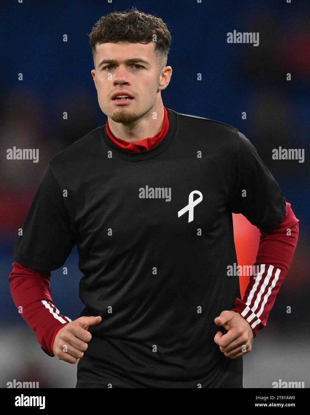 Neco Williams of Wales during the pre-game warm up ahead of the UEFA ...