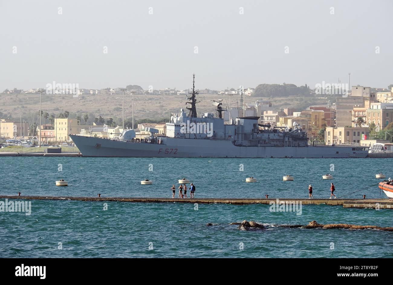 Italian frigate Libeccio (F 572), Maestrale-class frigate, Ortigia ...