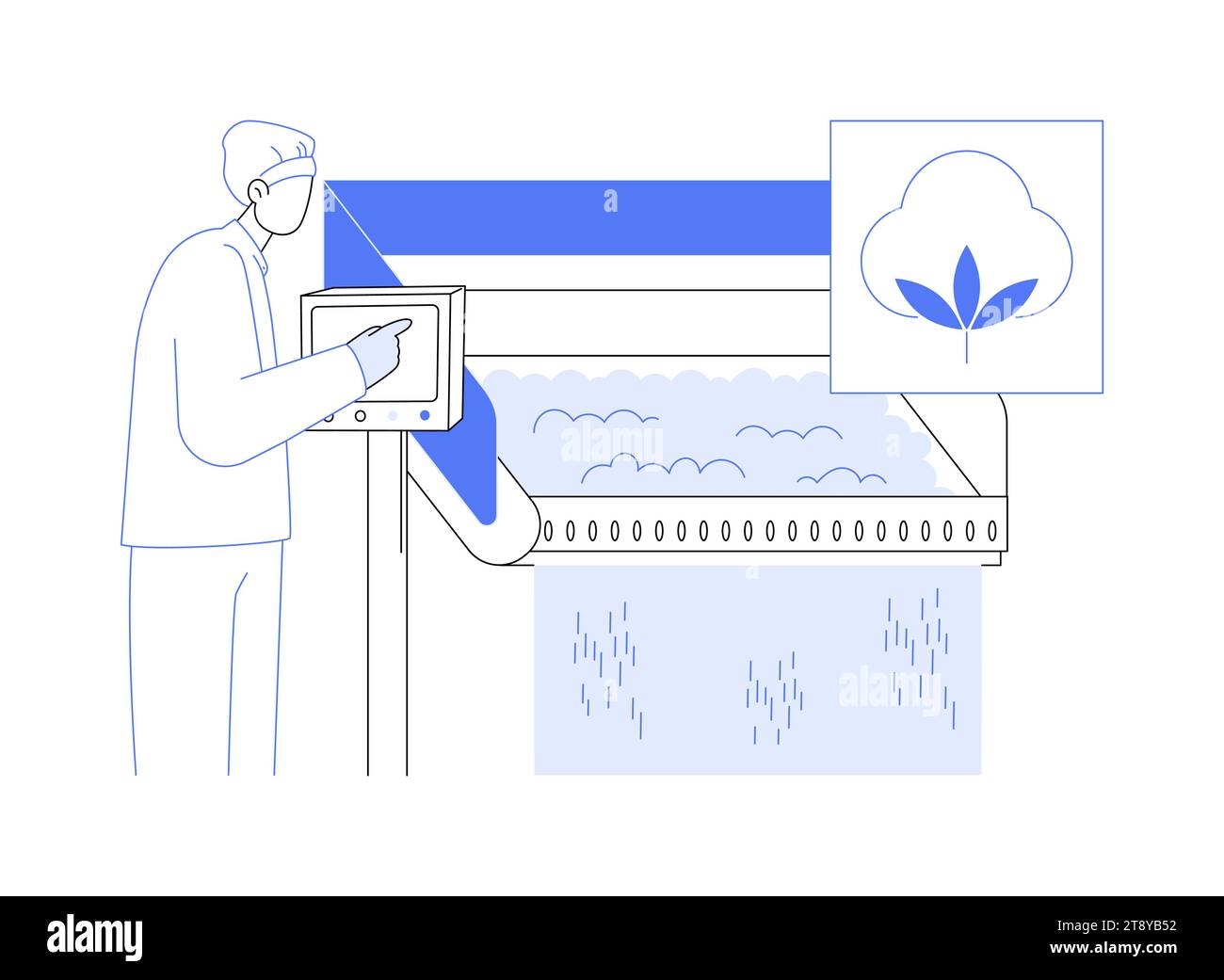 Spinning cotton yarn Stock Vector Images - Alamy