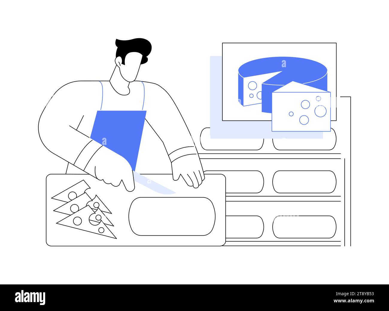 Cheese production abstract concept vector illustration Stock Vector ...