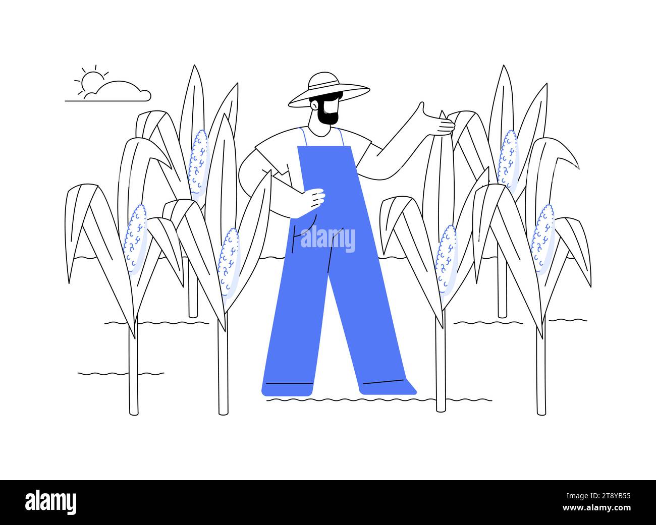 Corn production abstract concept vector illustration Stock Vector Image ...