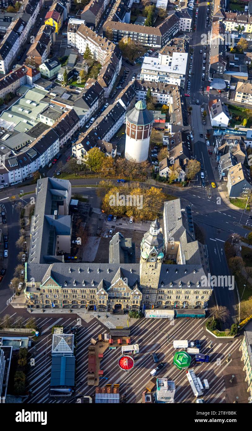 Luftbild, City historische Altstadt mit Rathausplatz und ...