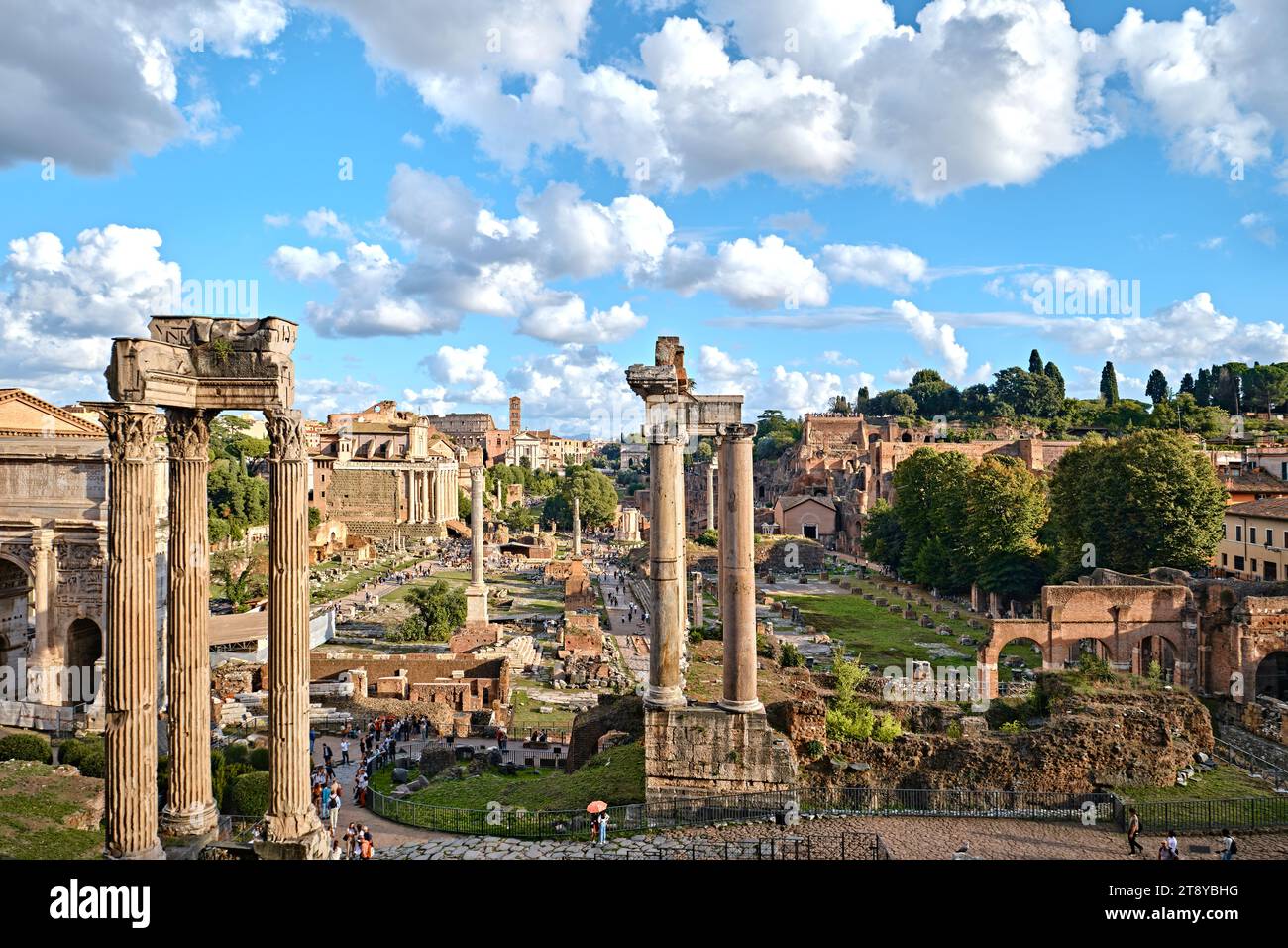 Rome, Italy - October 29 2023: Roman Forum (Foro Romano), Temple of ...