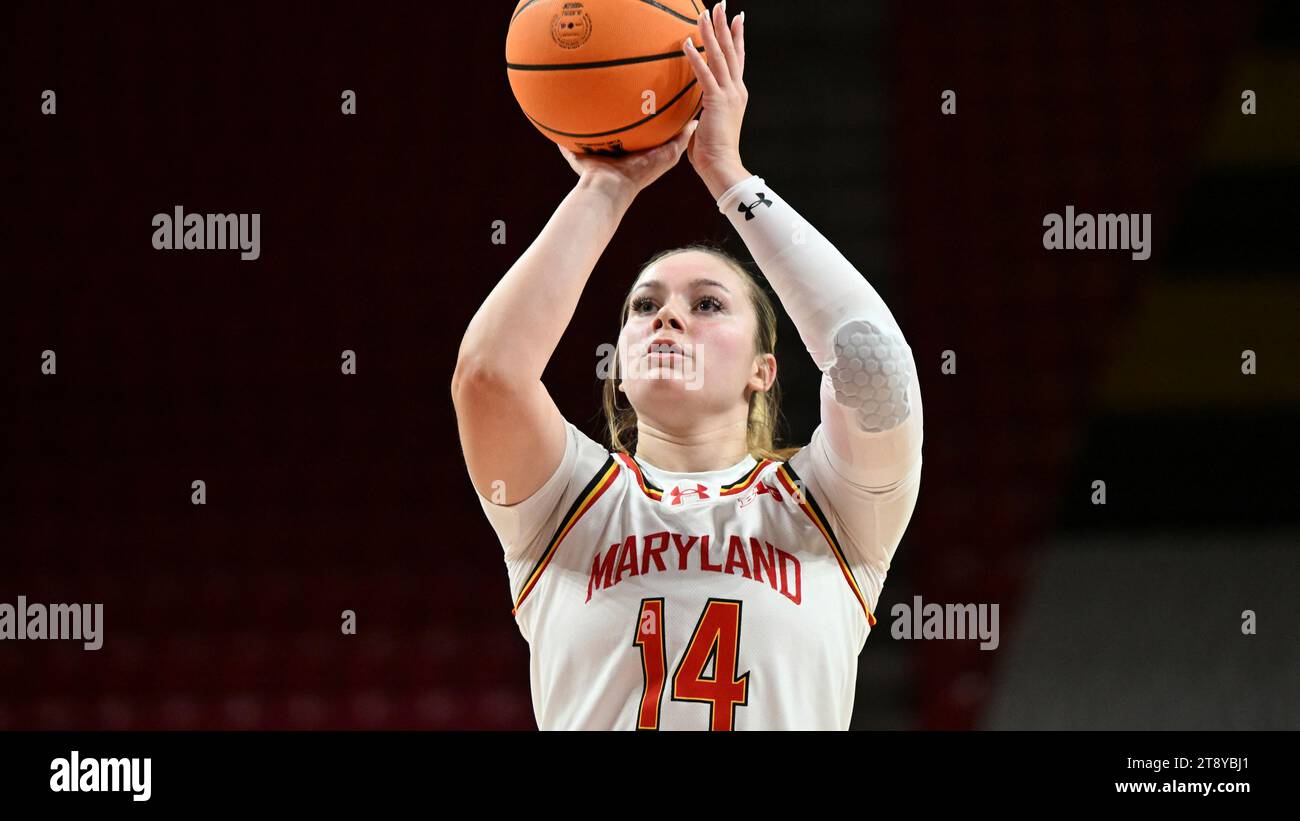 Maryland's Allie Kubek during an NCAA basketball game on Sunday, Nov ...