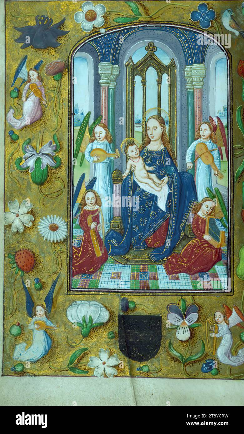 Prayer Book (Use of Rome), Virgin and Child enthroned, This late ...