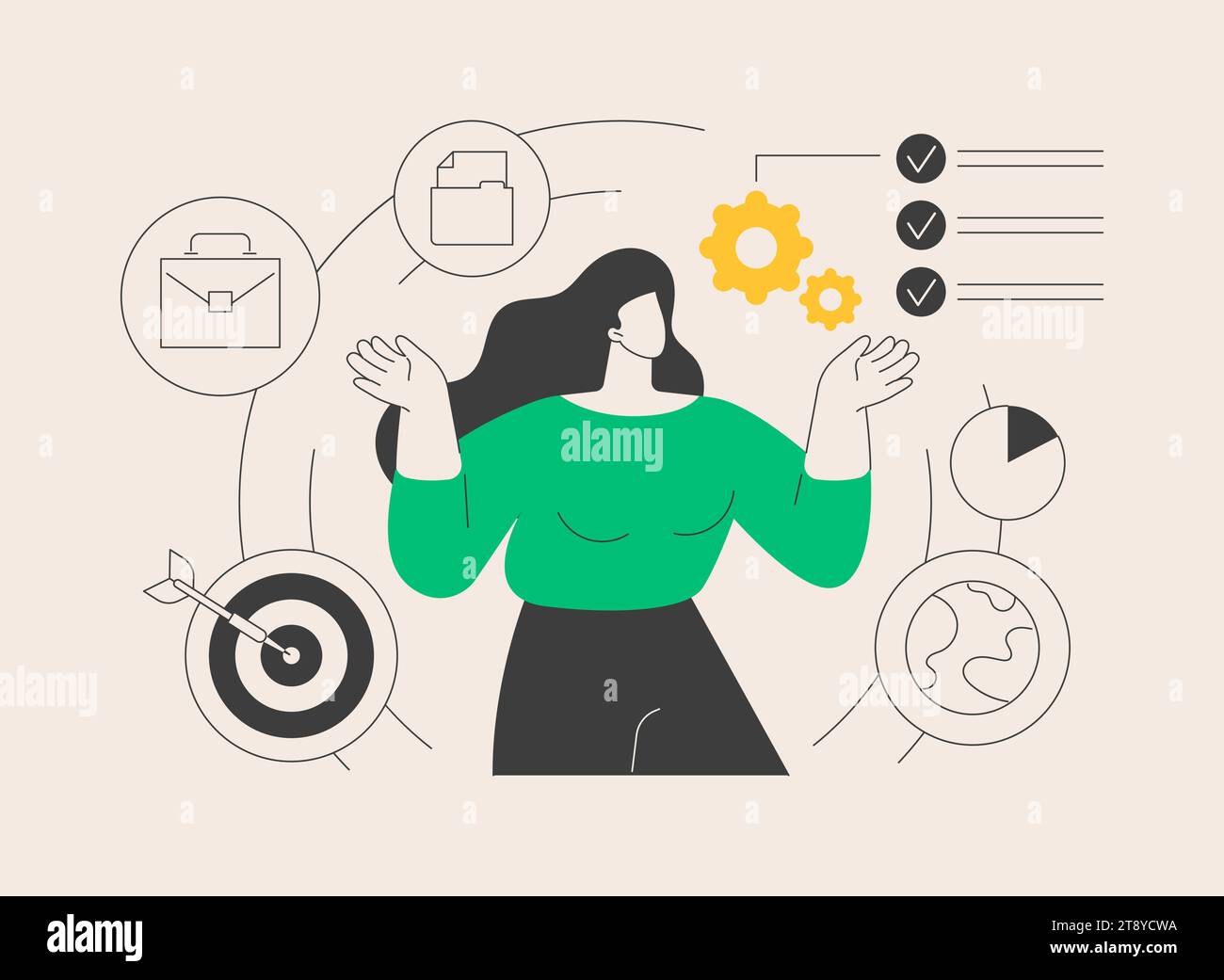 Self management abstract concept vector illustration Stock Vector Image ...