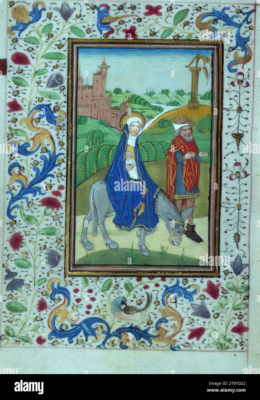 Book of Hours (Use of Rome), Flight into Egypt; Fall of idol, This ...