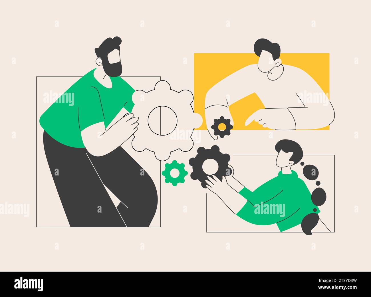 Collaboration abstract concept vector illustration Stock Vector Image ...