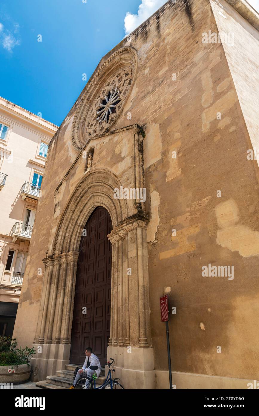 Marsala, Italy - May 11, 2023: Facade of the Church of San Agostino ...